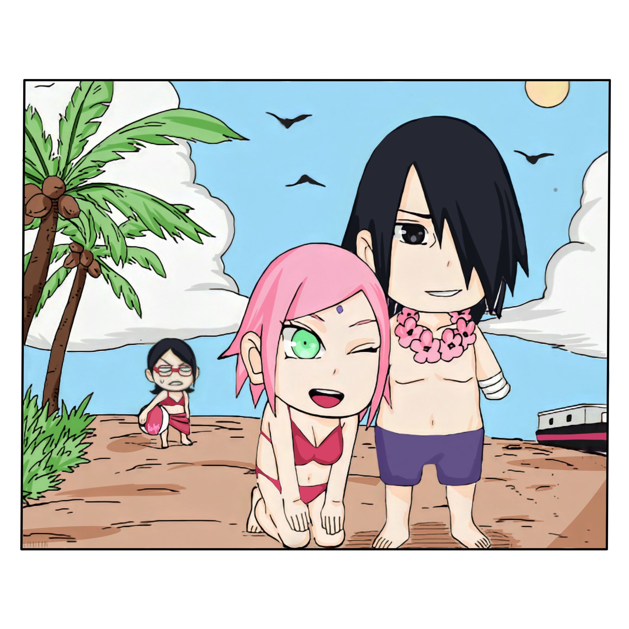 Daily SS manga on Twitter: "Uchihas beach party - Boruto SD…