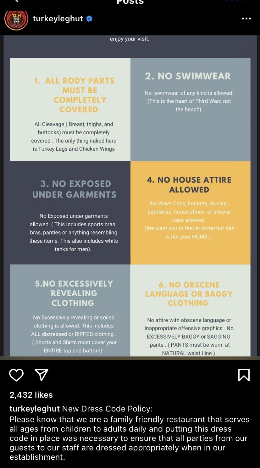 Restaurant Dress Code Policy