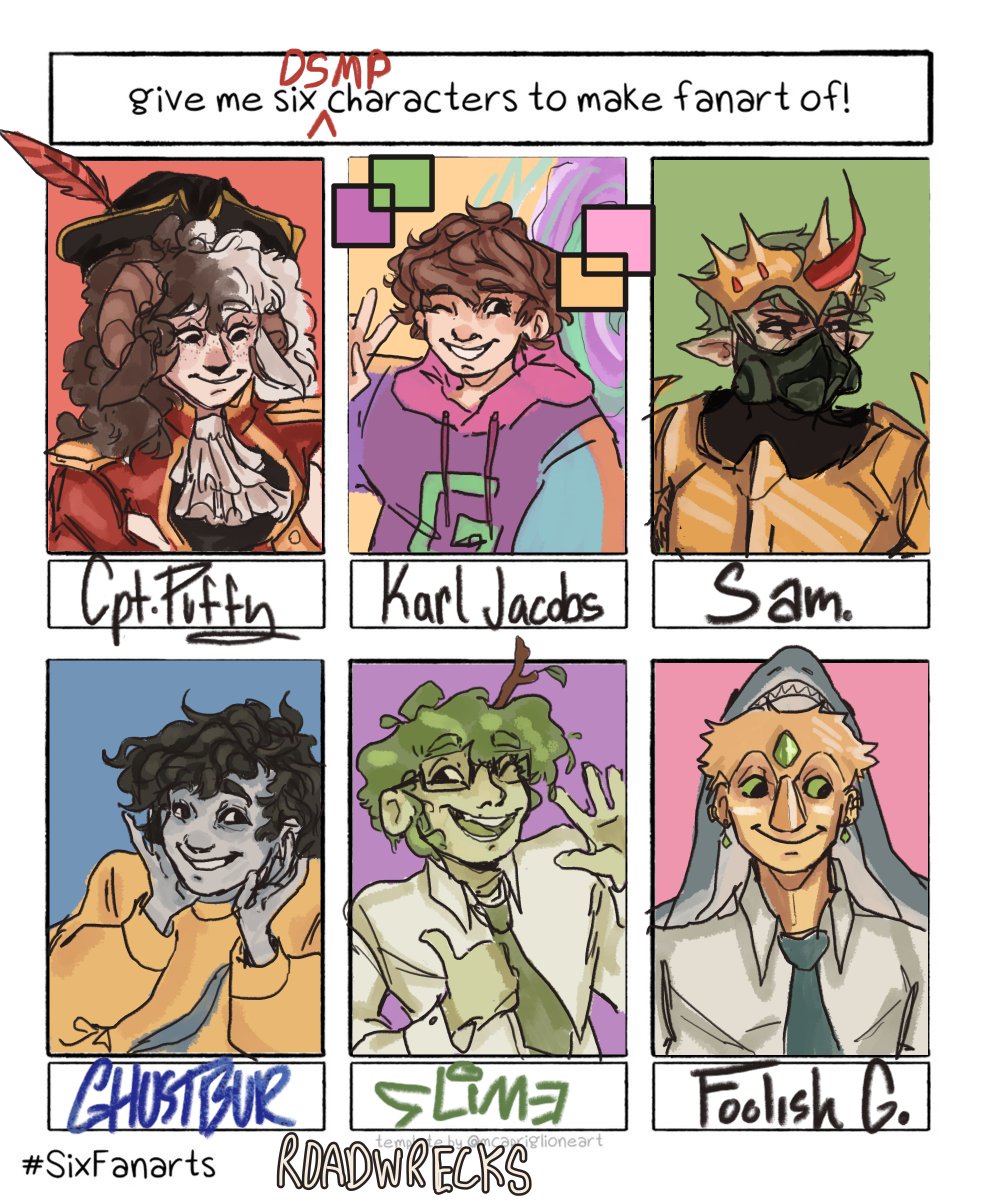 「did the six fanarts with dsmp characters!! ty for the great 」MOVED TO ...