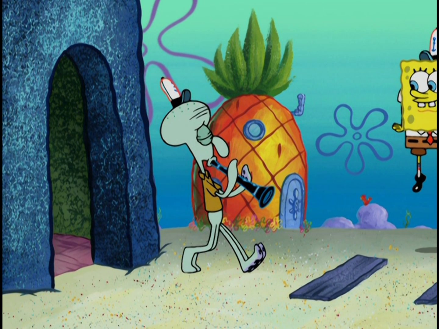 Spongebob Walking To Work