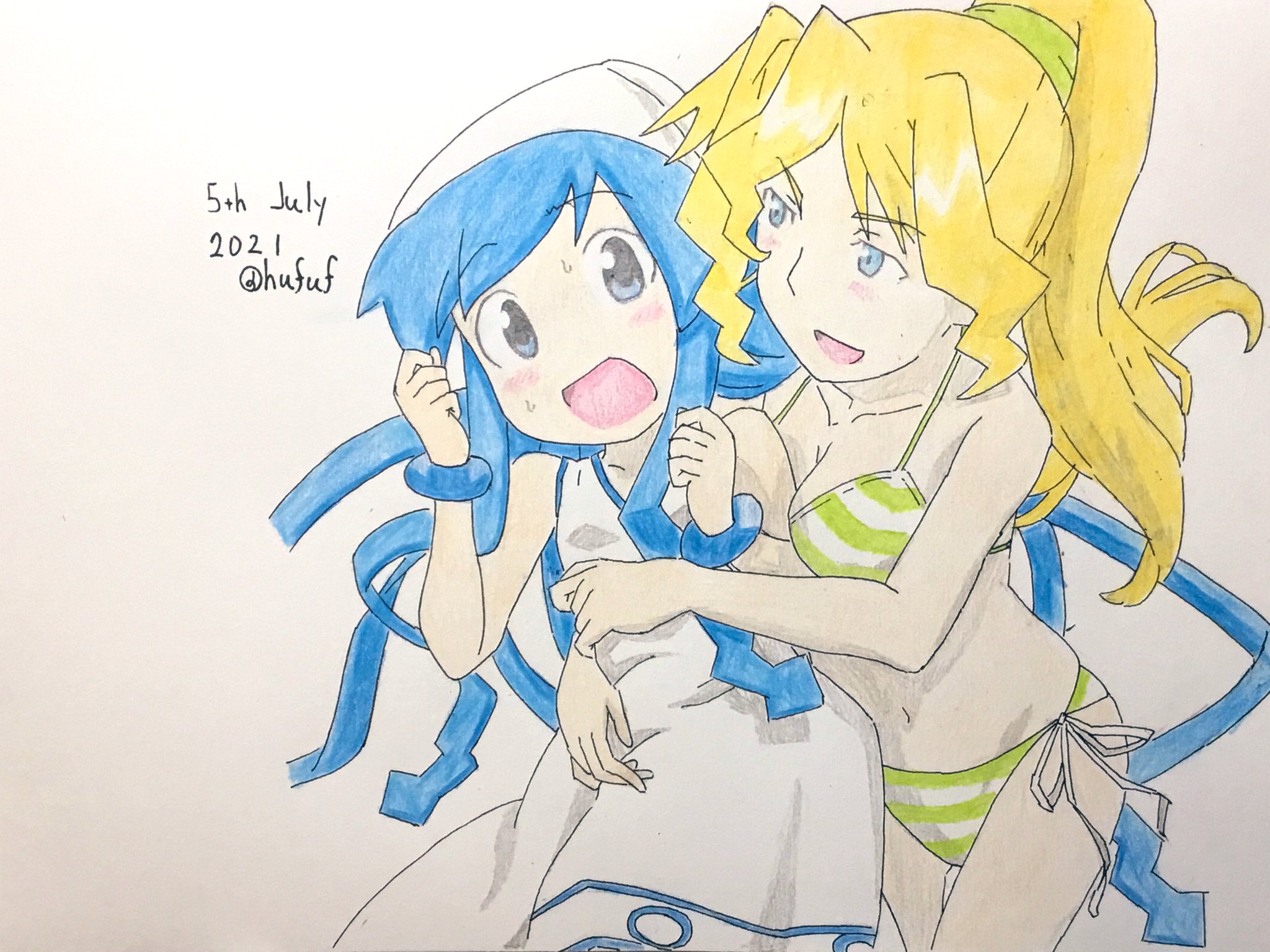 Tatsuya / たつや on Twitter: "イカ娘 / Squid Girl and シンディー / Cindy (Cyndi) Campbell “You must be an ...
