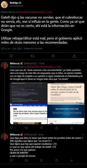 𝖂𝖎𝖑𝖉𝖆𝖗𝖈𝖍 👹 on Twitter: "Eso ya es enfermizo, se les refutan sus mentiras enfrente de sus narices ...