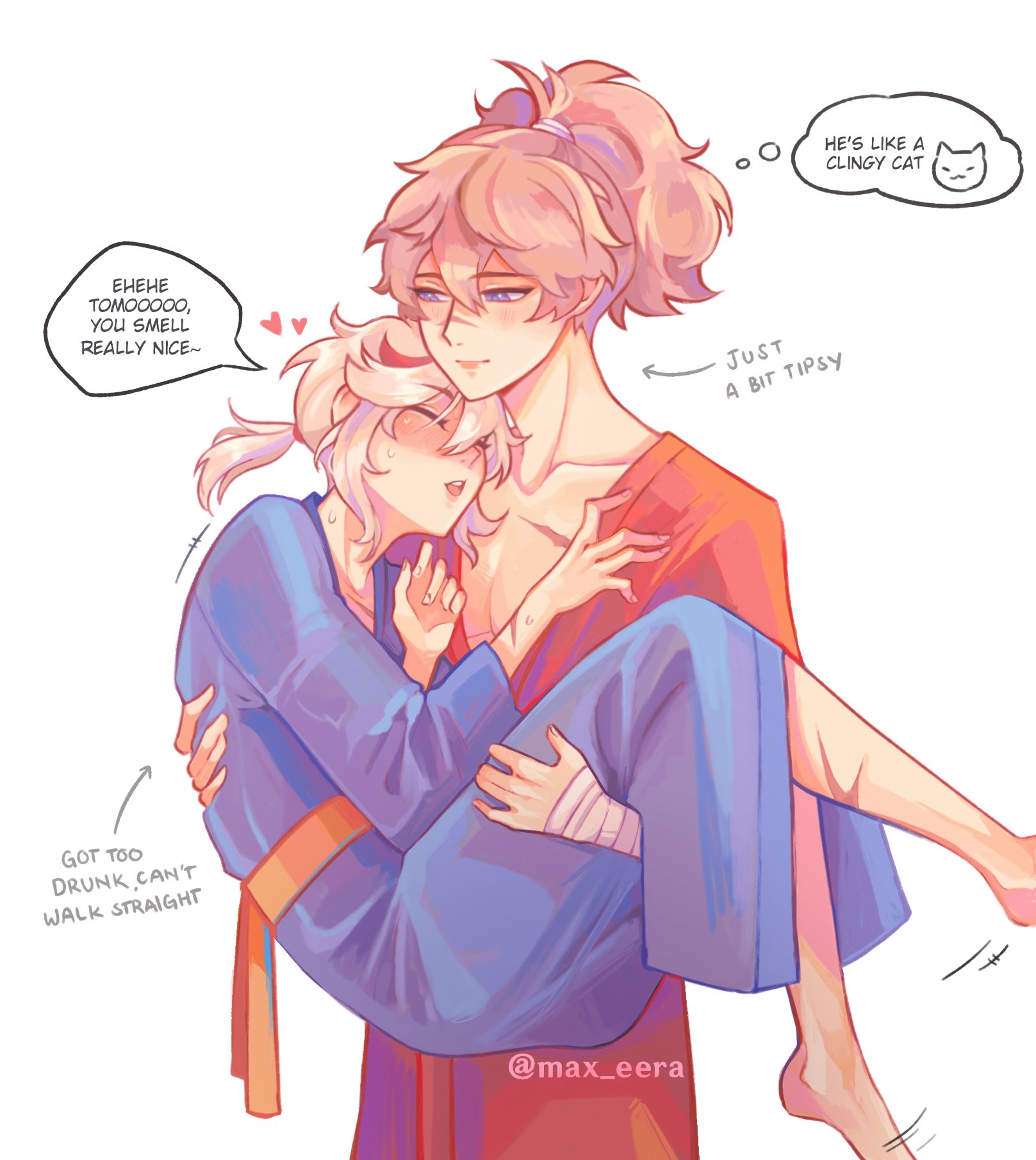 max 🌻comms closed on Twitter: "Drunk enough to confess huh #genshinimpact #原神 #tomokazu https ...