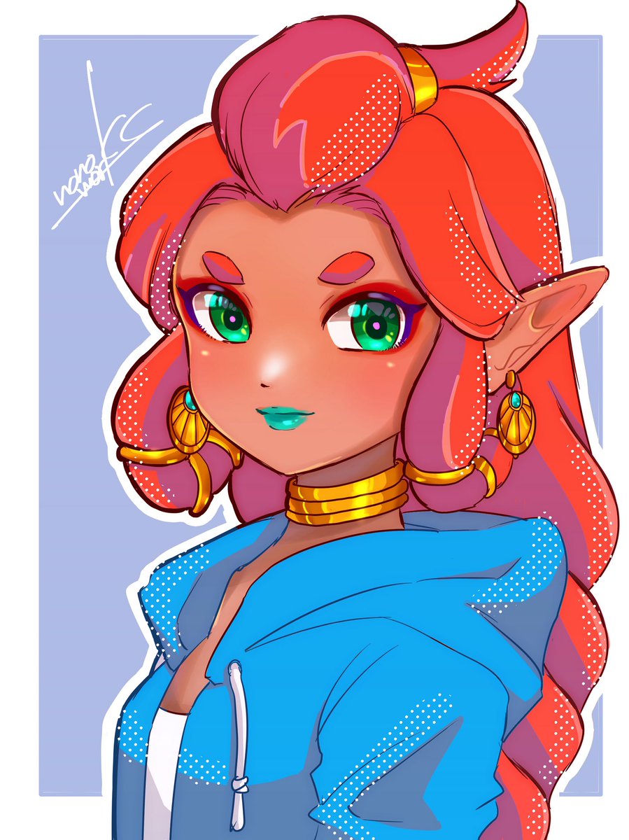 「hoodie ️ Riji (英傑カラーフード ルージュ様) #zelda 」|🐥nonoのイラスト