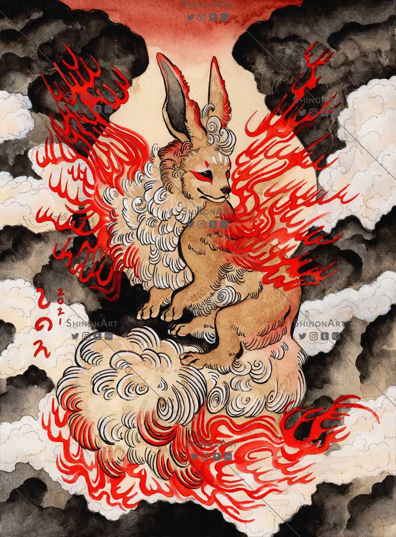 Kitsune Traditional Japanese Art