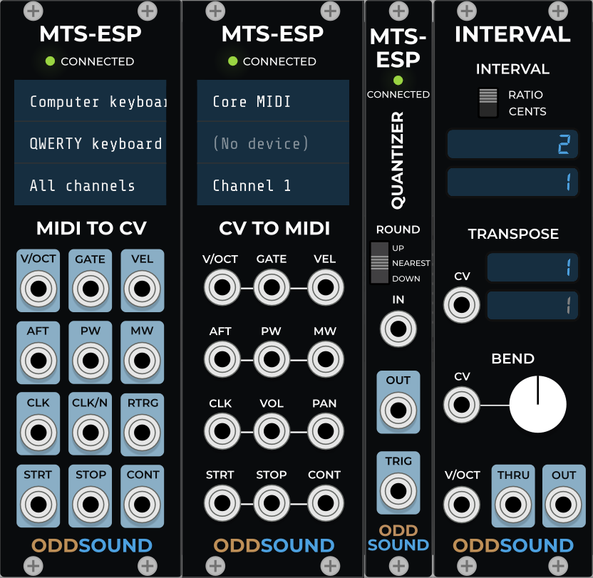 ODDSound on Twitter: "We've updated our @vcvrack plugin with a two new modules, an MTS-ESP ...