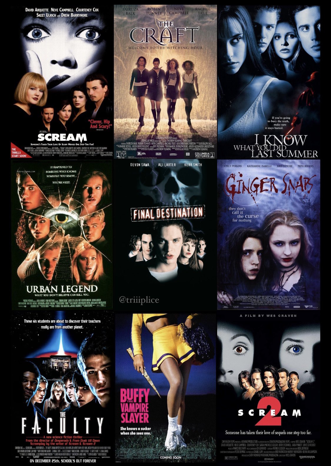 90s Horror Movie Posters