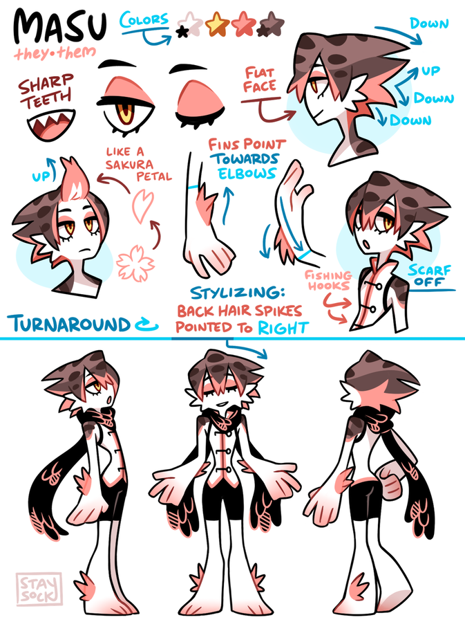 oc] updated reference + design notes for Masu🌸 」S CKYの漫画