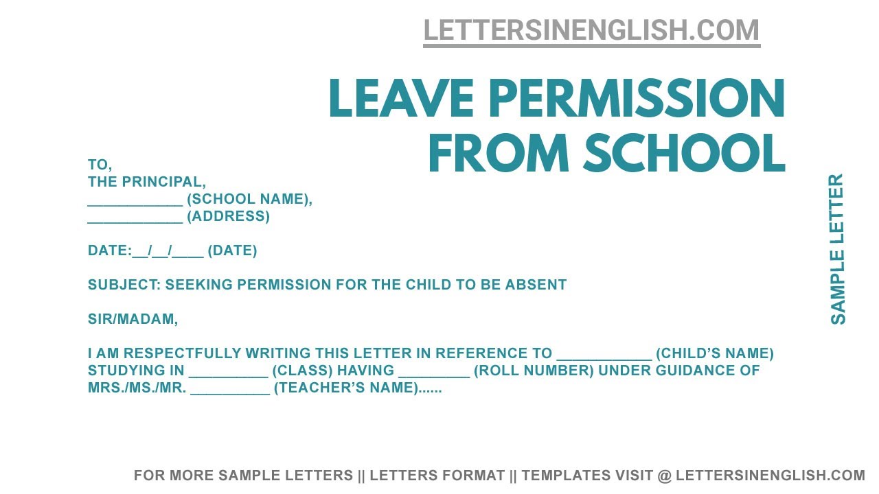 Permission Letter Format