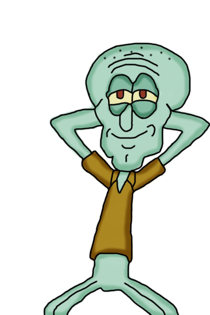 Squidward Tentacles Smiling