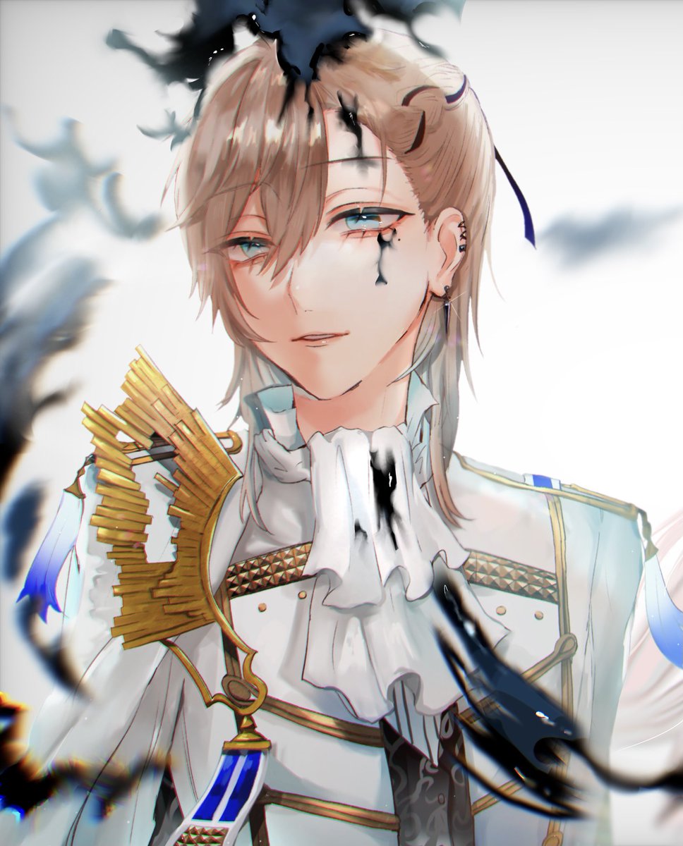 葛葉(にじさんじゲーマーズ) 「#くろのあとりえ #かな絵 #KuzuArt 塗りつぶすかのように黒を翳せば」|篠間 忙のイラスト