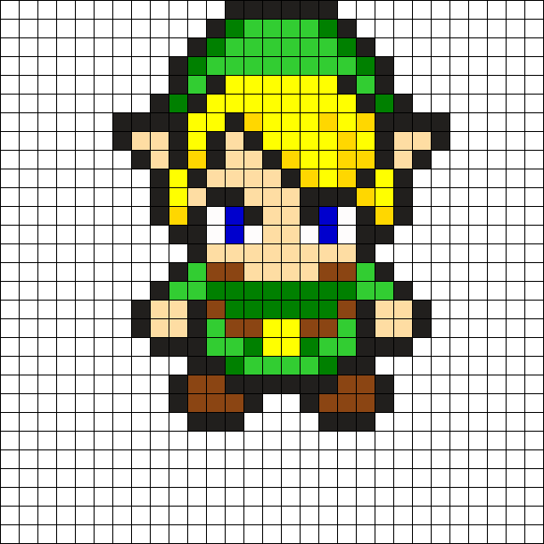 Link Pixel Art Grid
