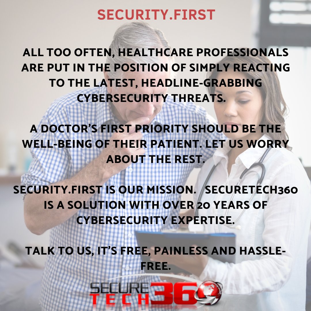 SecureTech360 on Twitter: "#HealthcareTuesday A #Doctor's first priority should be the well ...