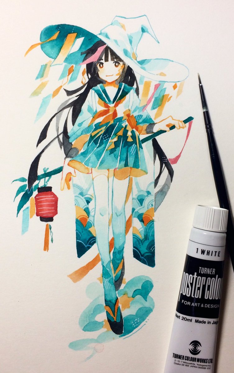 「七夕祭 インク絵 」|隠れみののイラスト