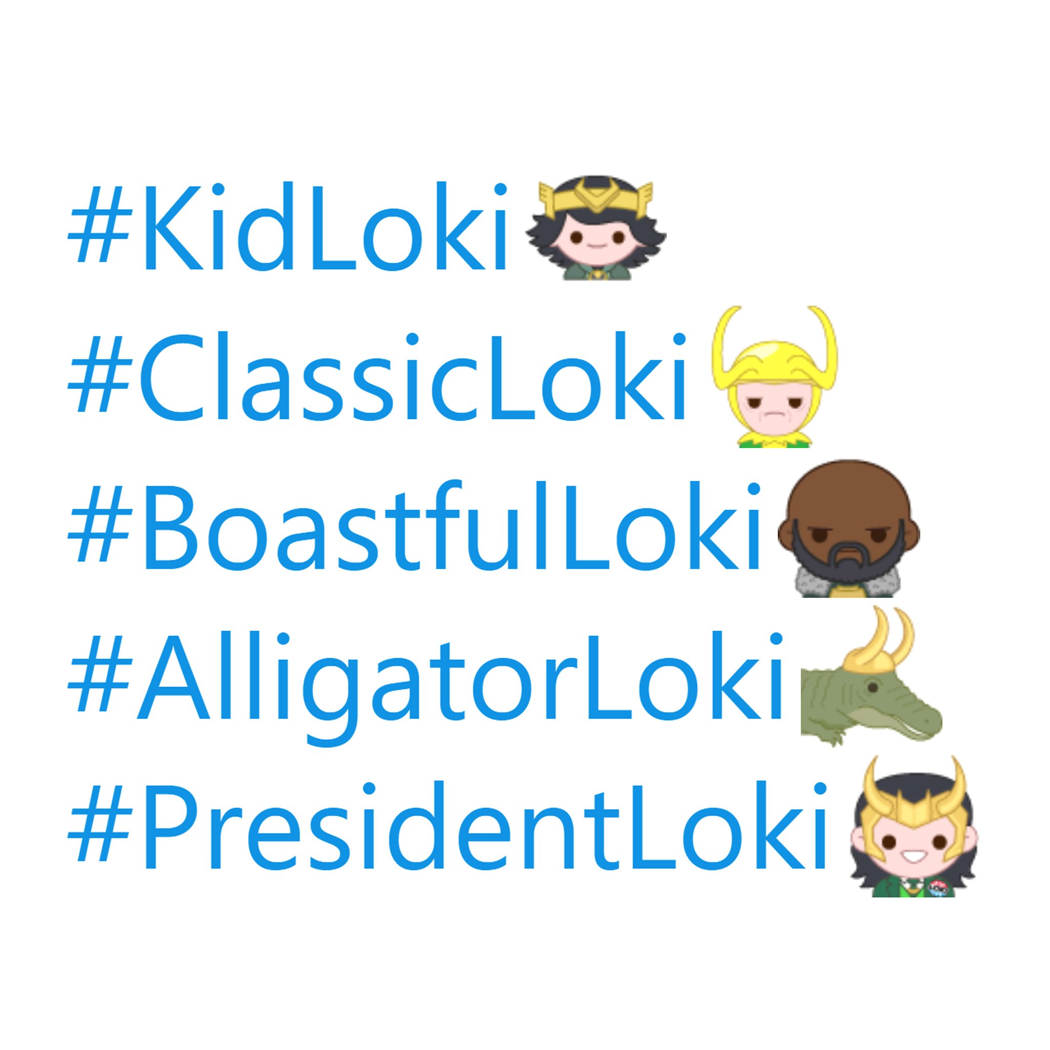 MCU - The Direct on Twitter: "New #Loki Twitter emojis for #KidLoki, #ClassicLoki, #BoastfulLoki ...