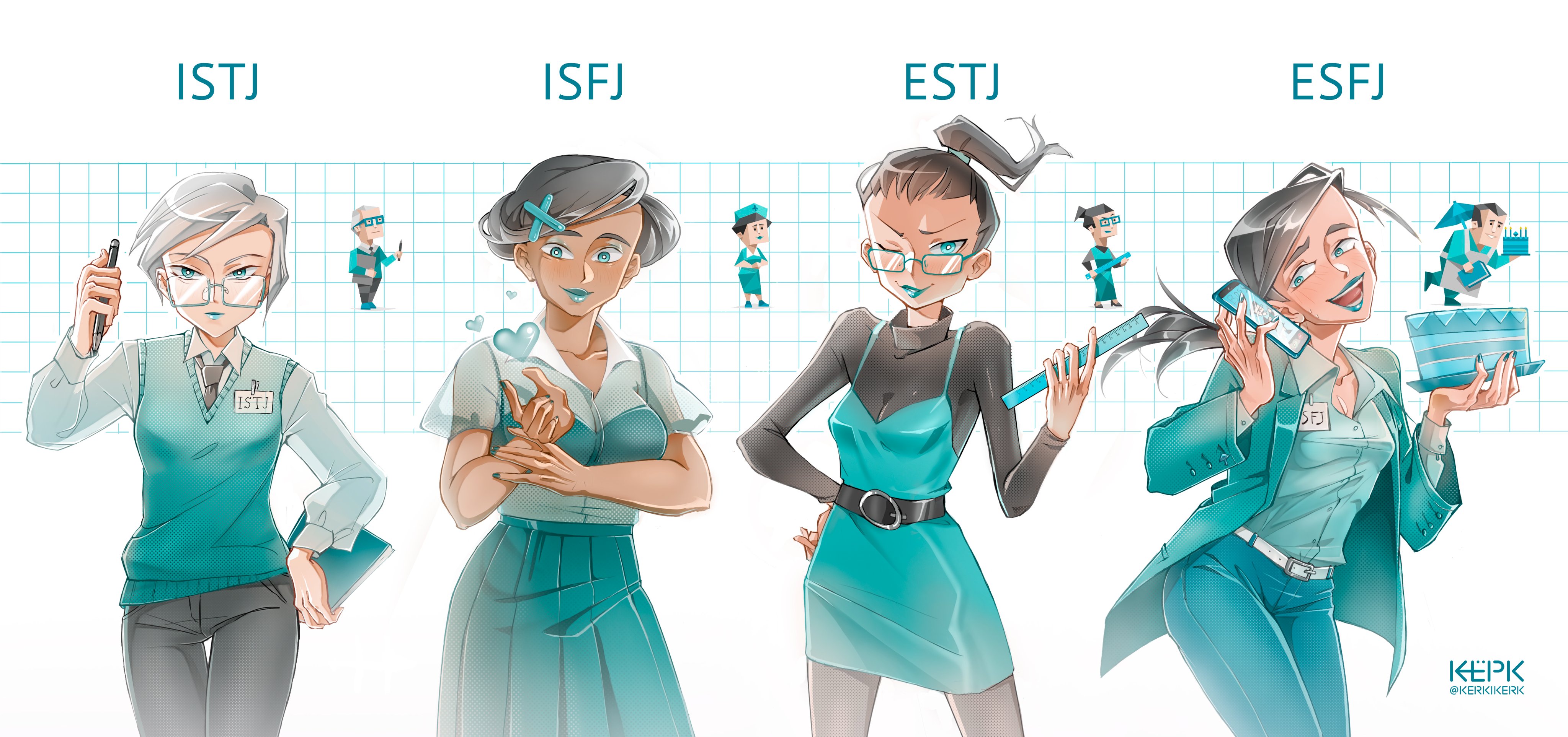 Estj Fanart 7hrang In 2021 Mbti Character Mbti Mbti Personality Enola