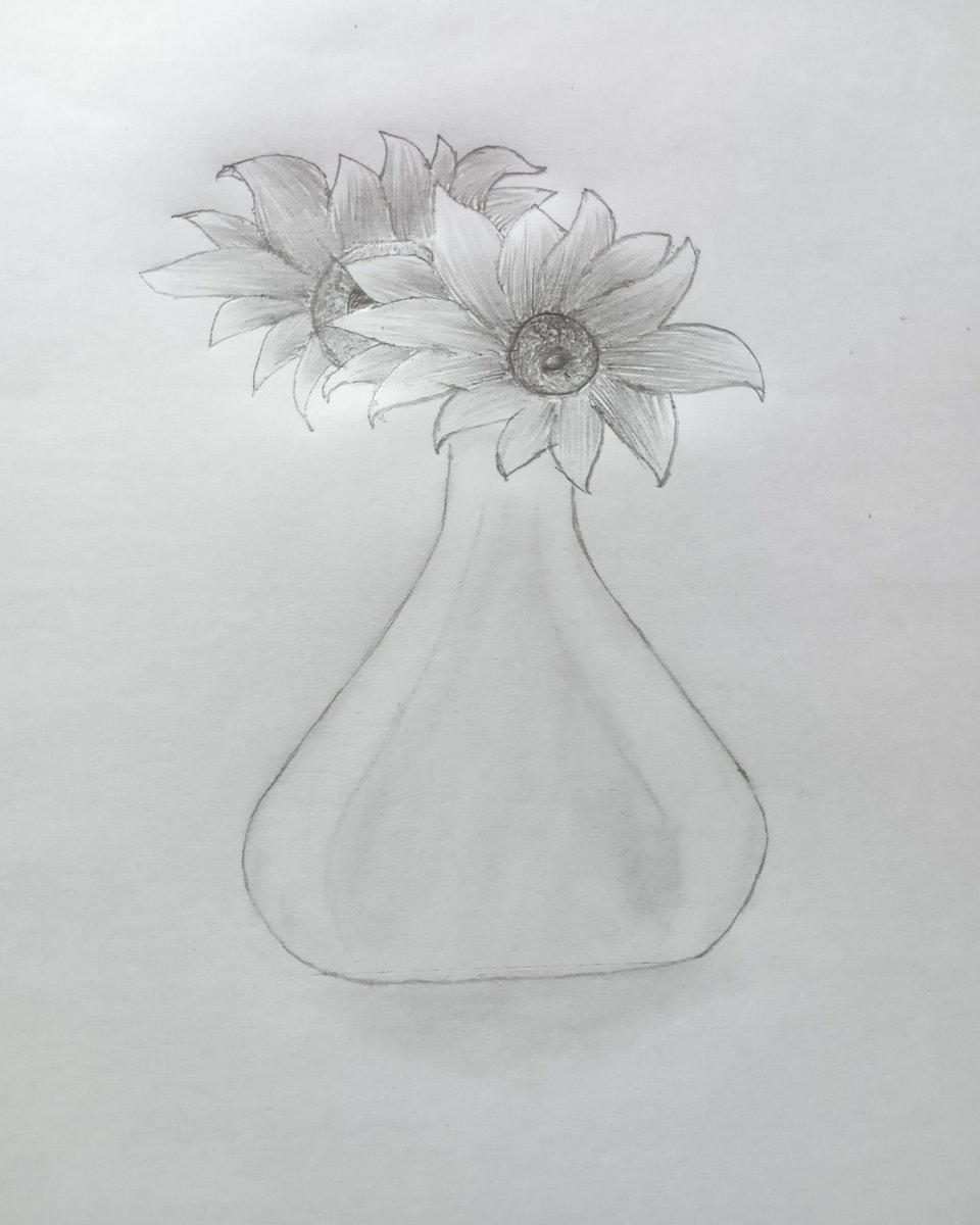 Flower Vase Pencil Shading