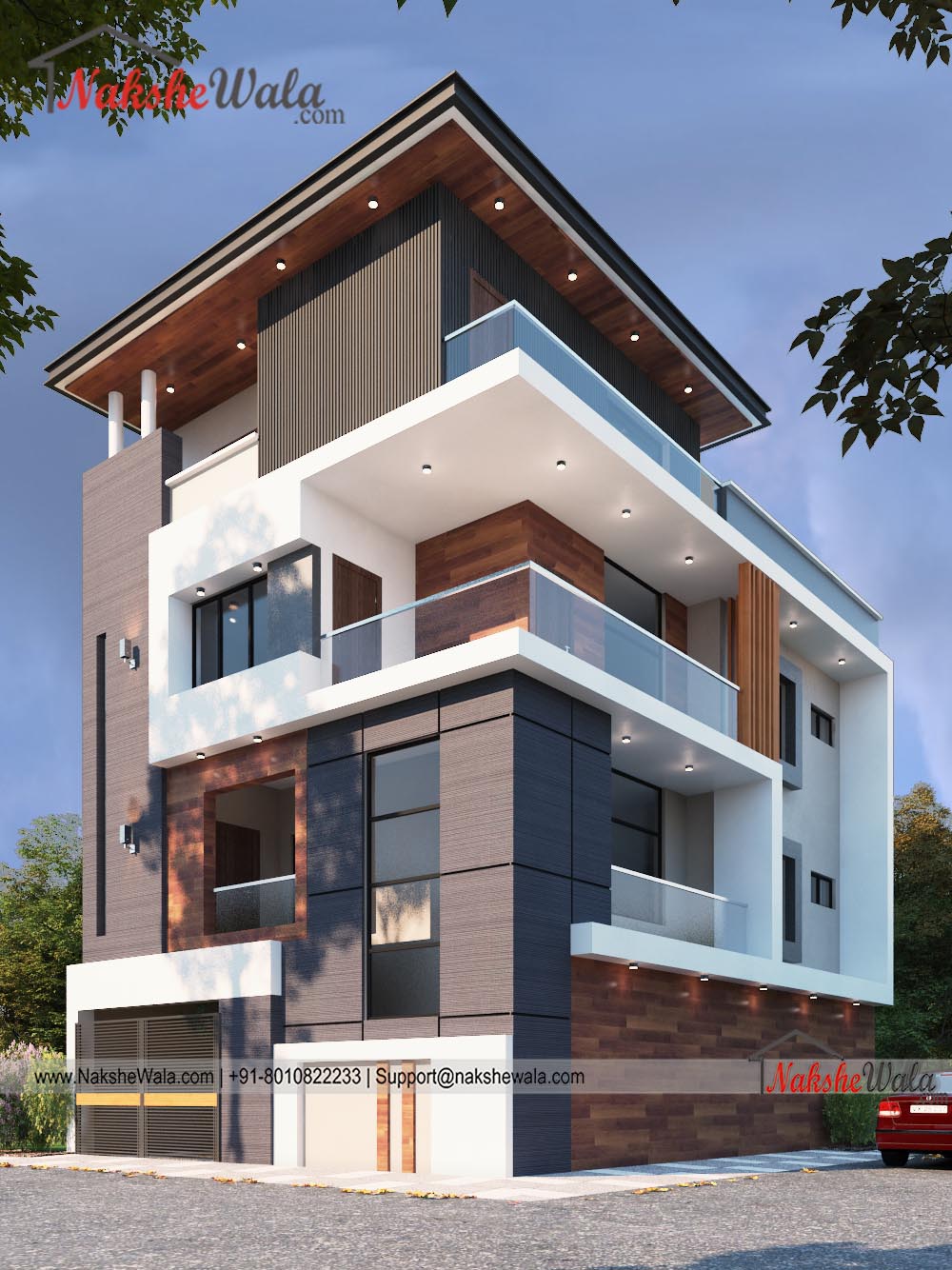 House Side Elevation Designs Sober Colored Modern House Front And Side