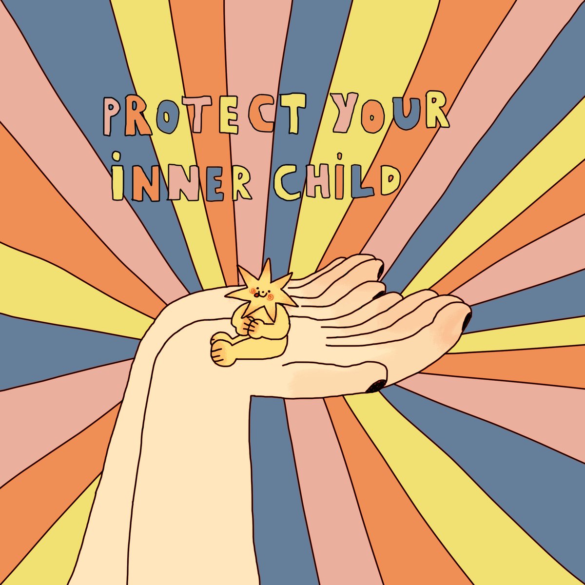 「heal and release your inner child 」|⁕ toy ukulele ⁕のイラスト