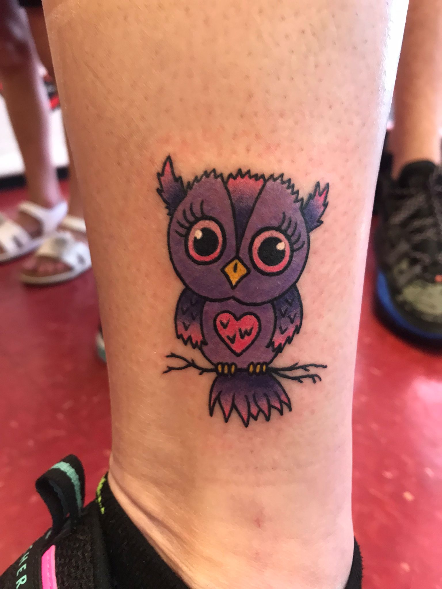 Cute Baby Owl Tattoo