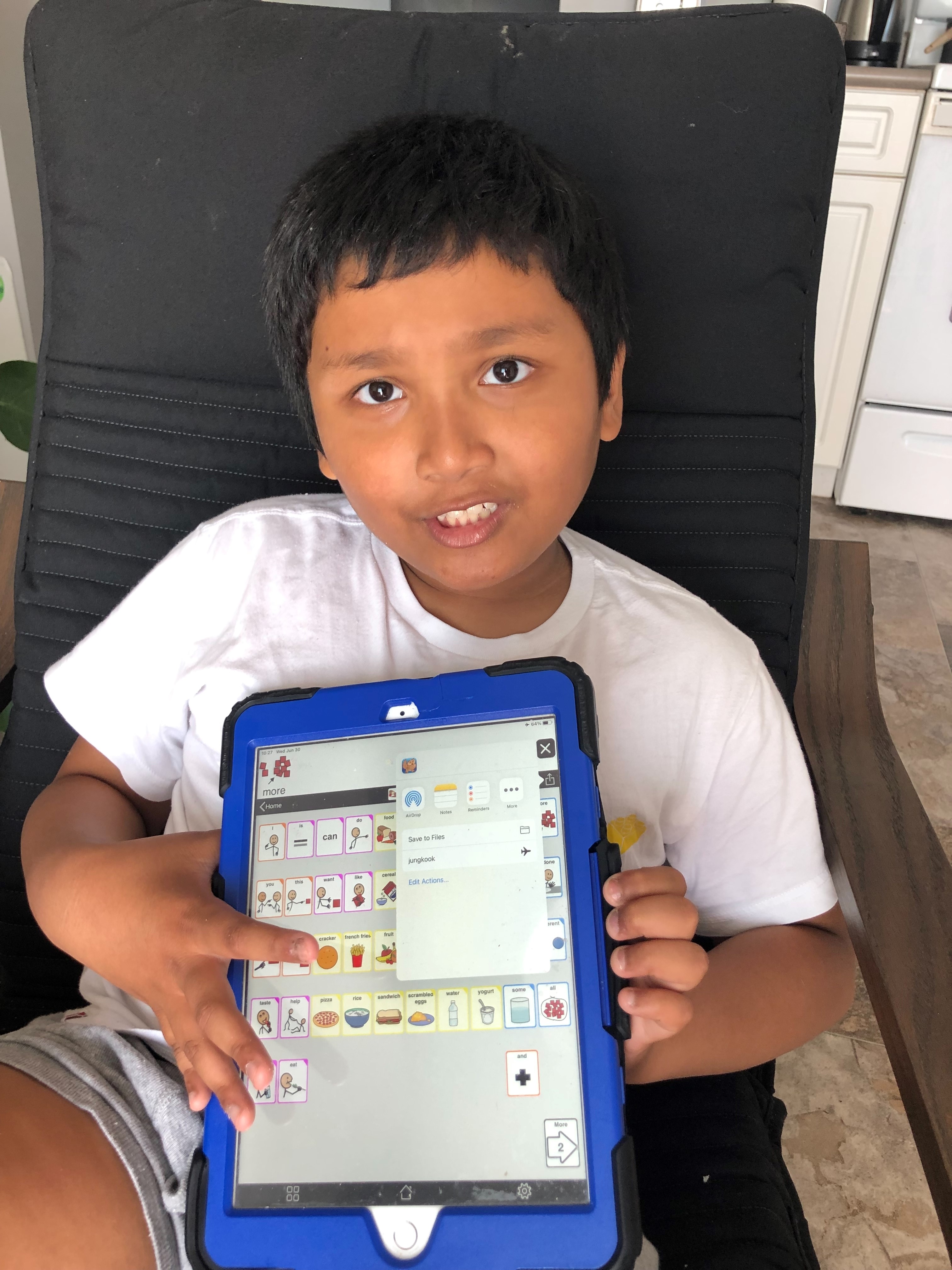 Child Using Proloquo2go