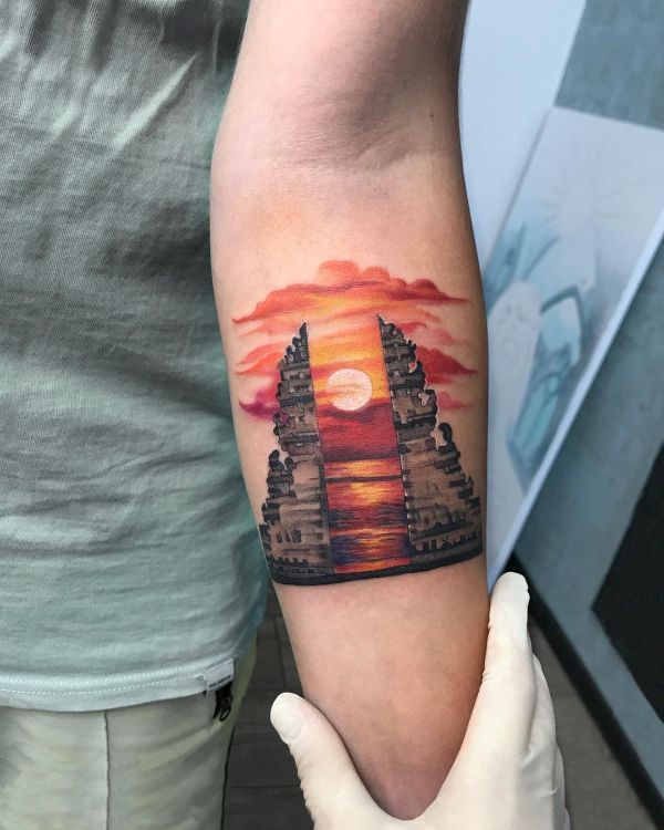 Aztec Temple Tattoo