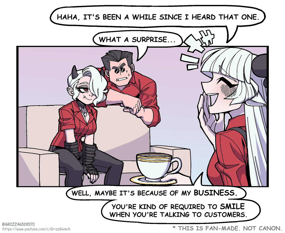 #Helltaker FAN COMIC] BAPHOMET 7 KOR- https://t.co/yYkOK」Grizzの漫画