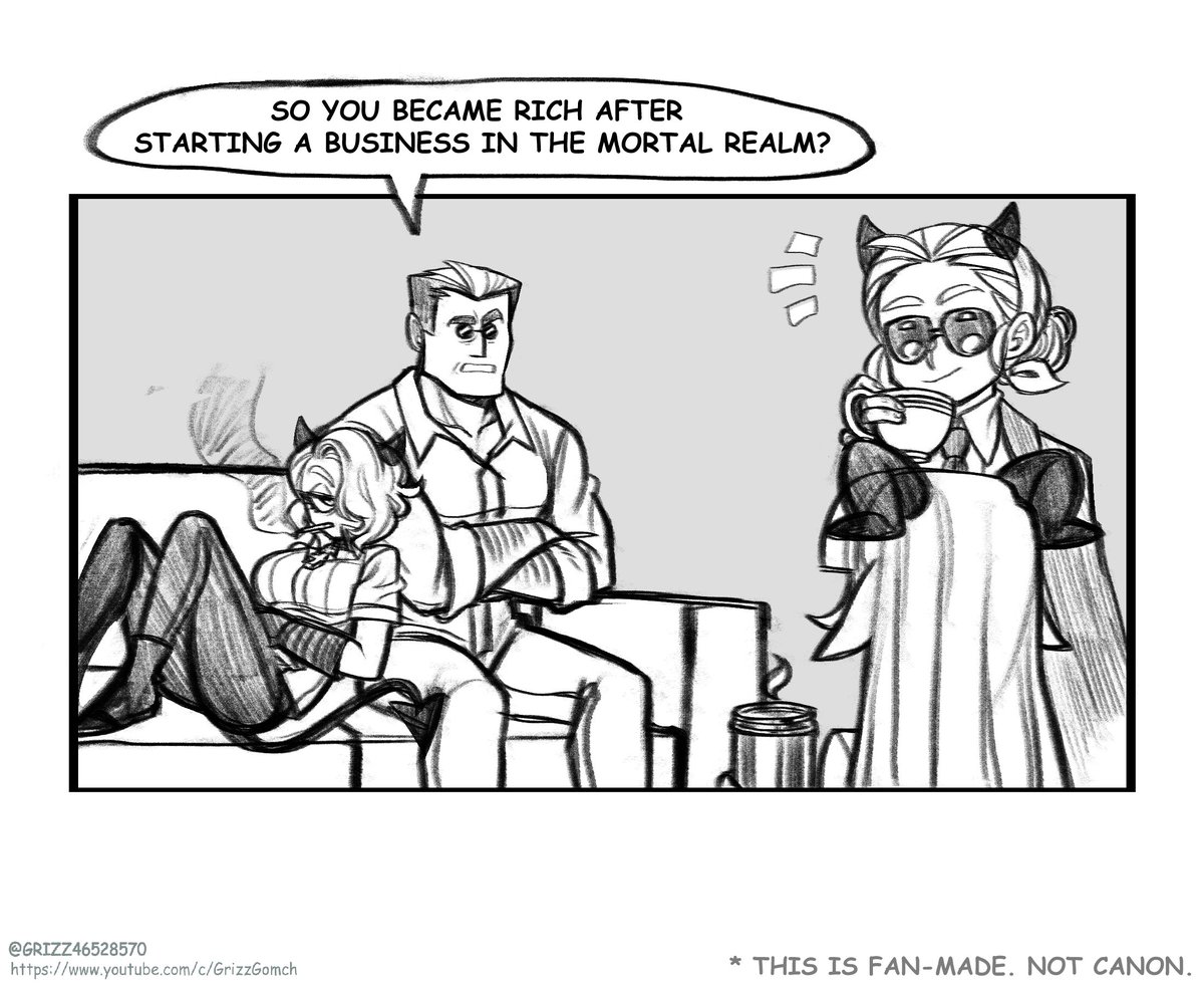 #Helltaker FAN COMIC] BAPHOMET 7 KOR- https://t.co/yYkOK」Grizzの漫画