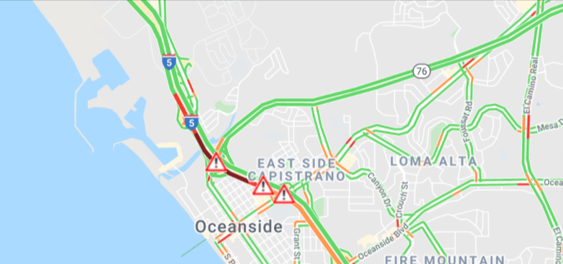 Fallbrook Road Conditions with Driving and Traffic Flow ...