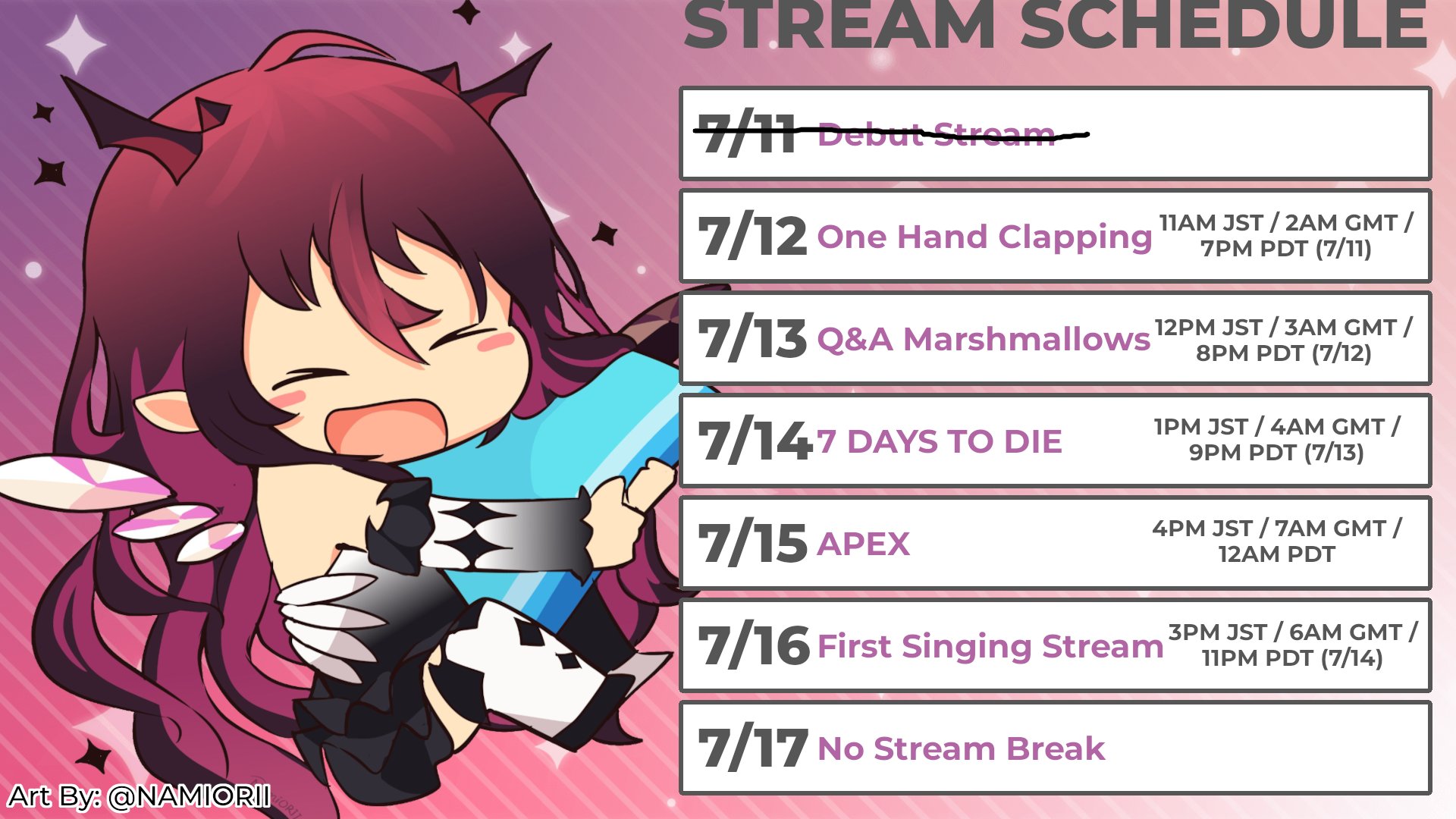 IRyS💎holoEN 2ND EP「Journey」RELEASED! on Twitter: "\(^o^)my very first schedule! Switched out ...