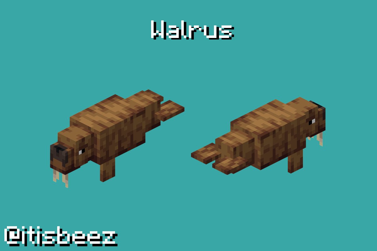Beez on Twitter: "Walrus #Minecraft #Blockbench…