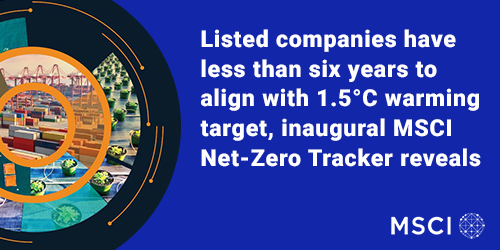 MSCI on Twitter: "The new quarterly MSCI Net-Zero Tracker will show progress of listed companies ...
