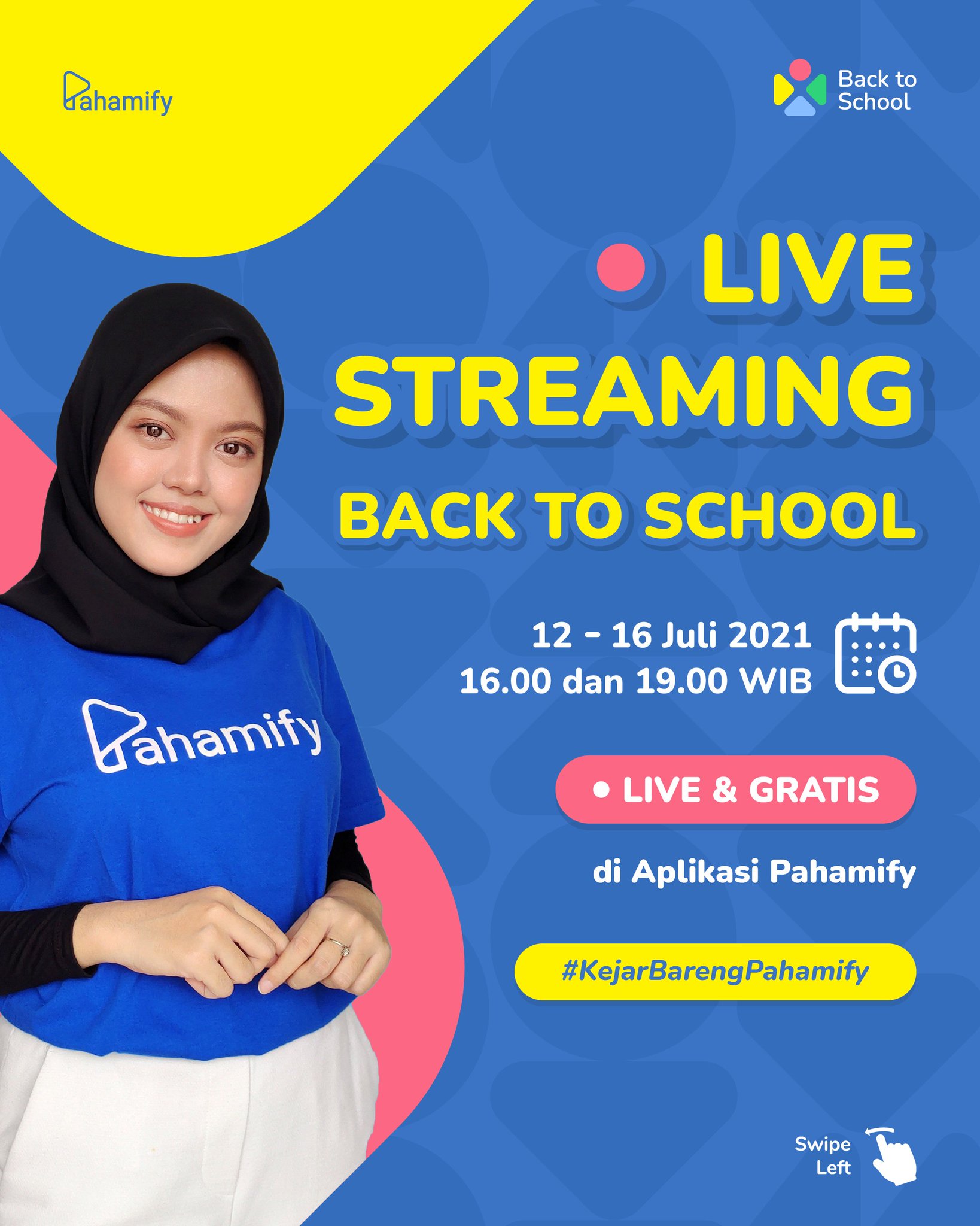 Pahamify siap bantu #TaklukkanUTBK on Twitter: "🚀 LIVE STREAMING BACK TO SCHOOL & SUMMER SCHOOL ...