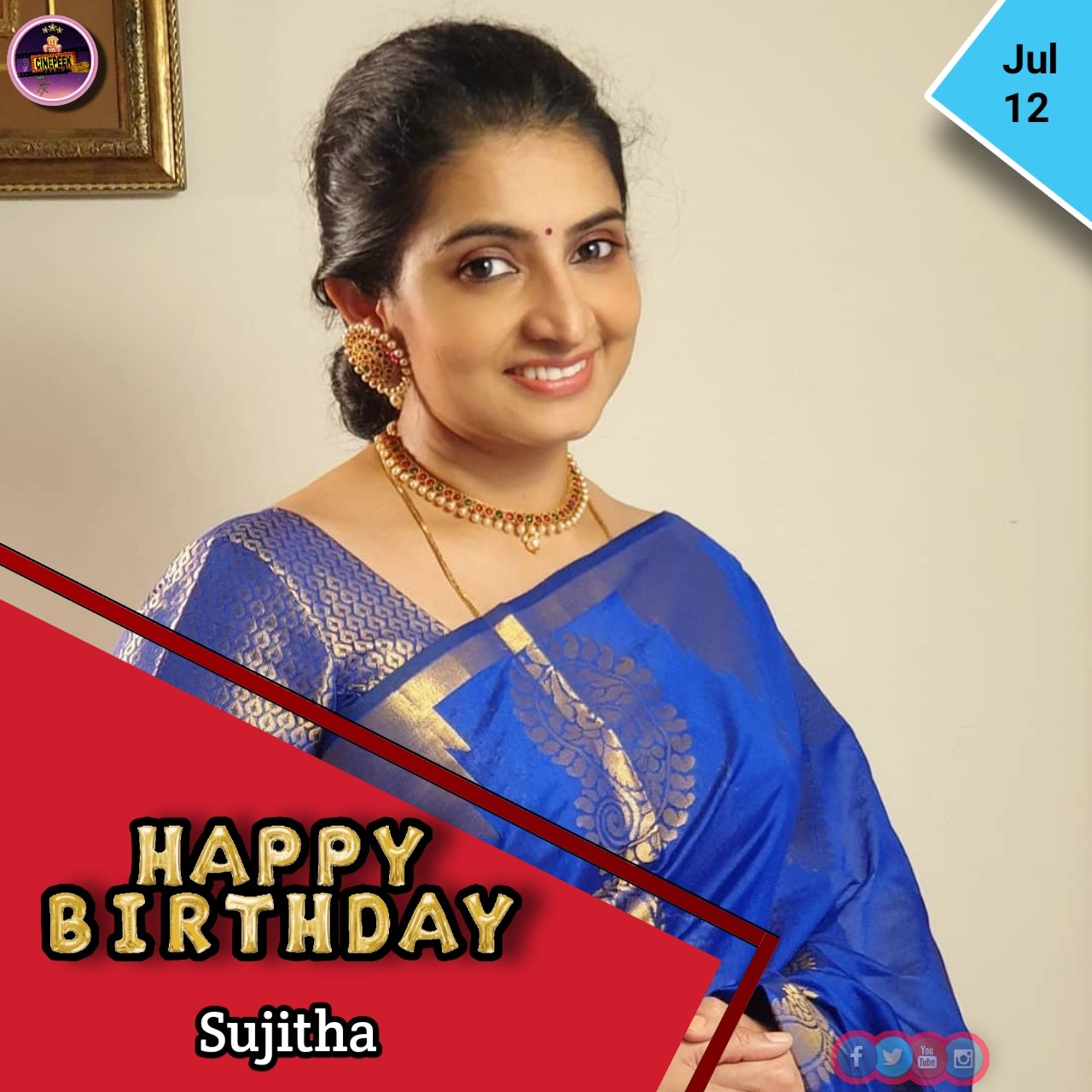 Cine Peek on Twitter: "#CinePeek Team Wishing Happy Birthday To Actress #Sujitha 🎂💐 #HBDSujitha ...