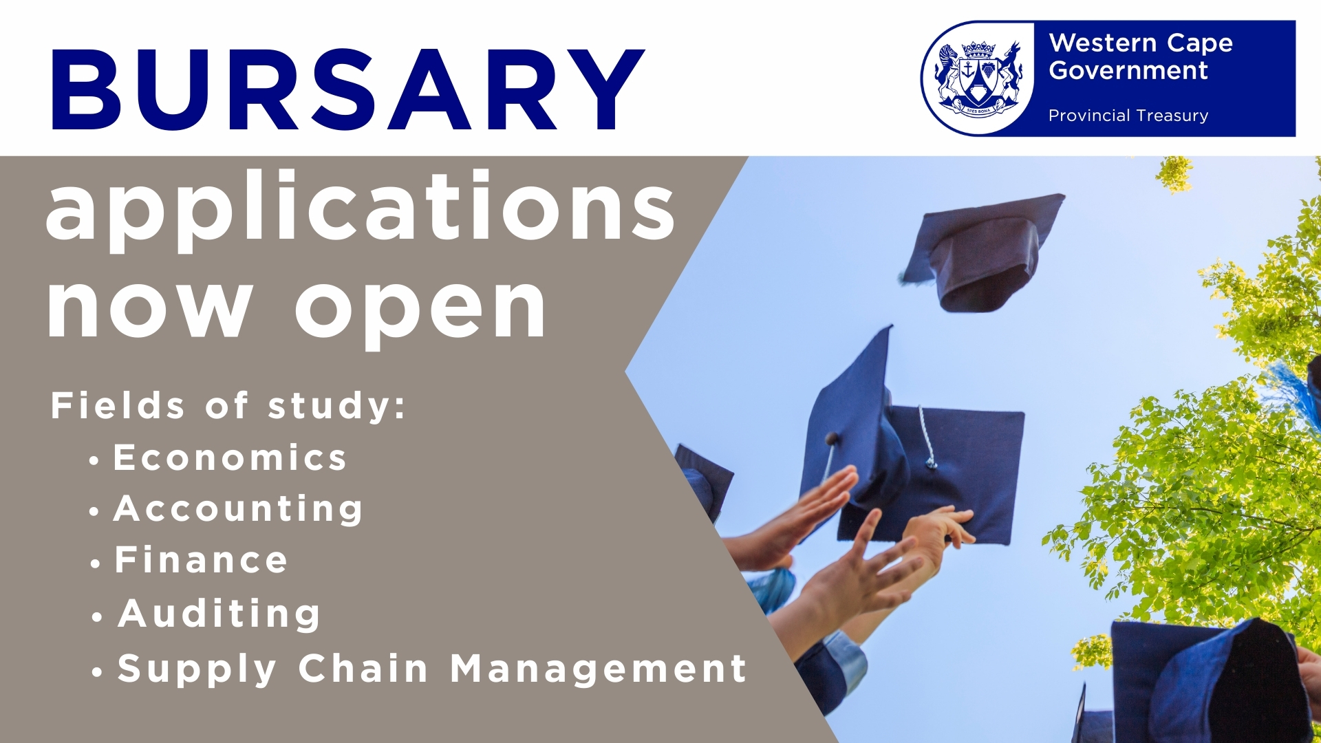 Western Cape Gov on Twitter: "Bursary applications now open! If you have passion, energy and ...