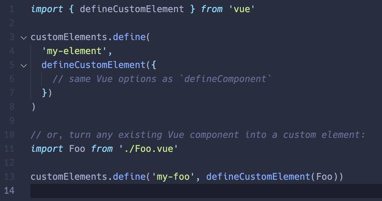 Evan You on Twitter: "Coming soon: Core API for turning any Vue 3 component into a custom ...