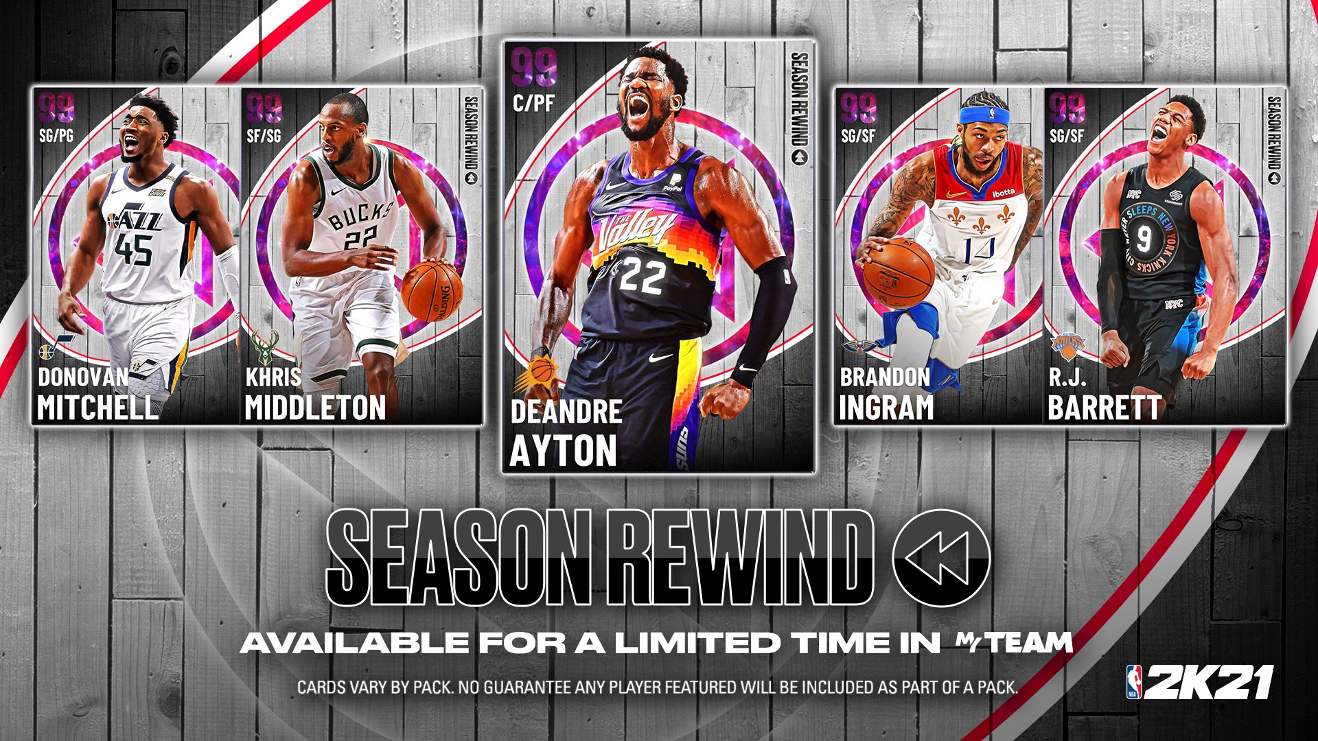 NBA 2K MyTEAM on Twitter: "Season Rewind Super Packs are live for 24 hours ⏪ Each pack contains ...