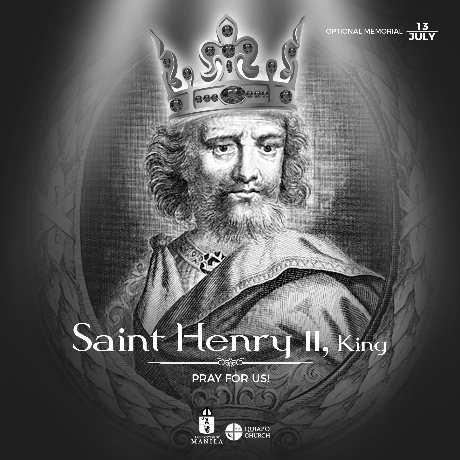 Quiapo Church on Twitter: "SAINT HENRY II, King | pray for us! 13 July ...
