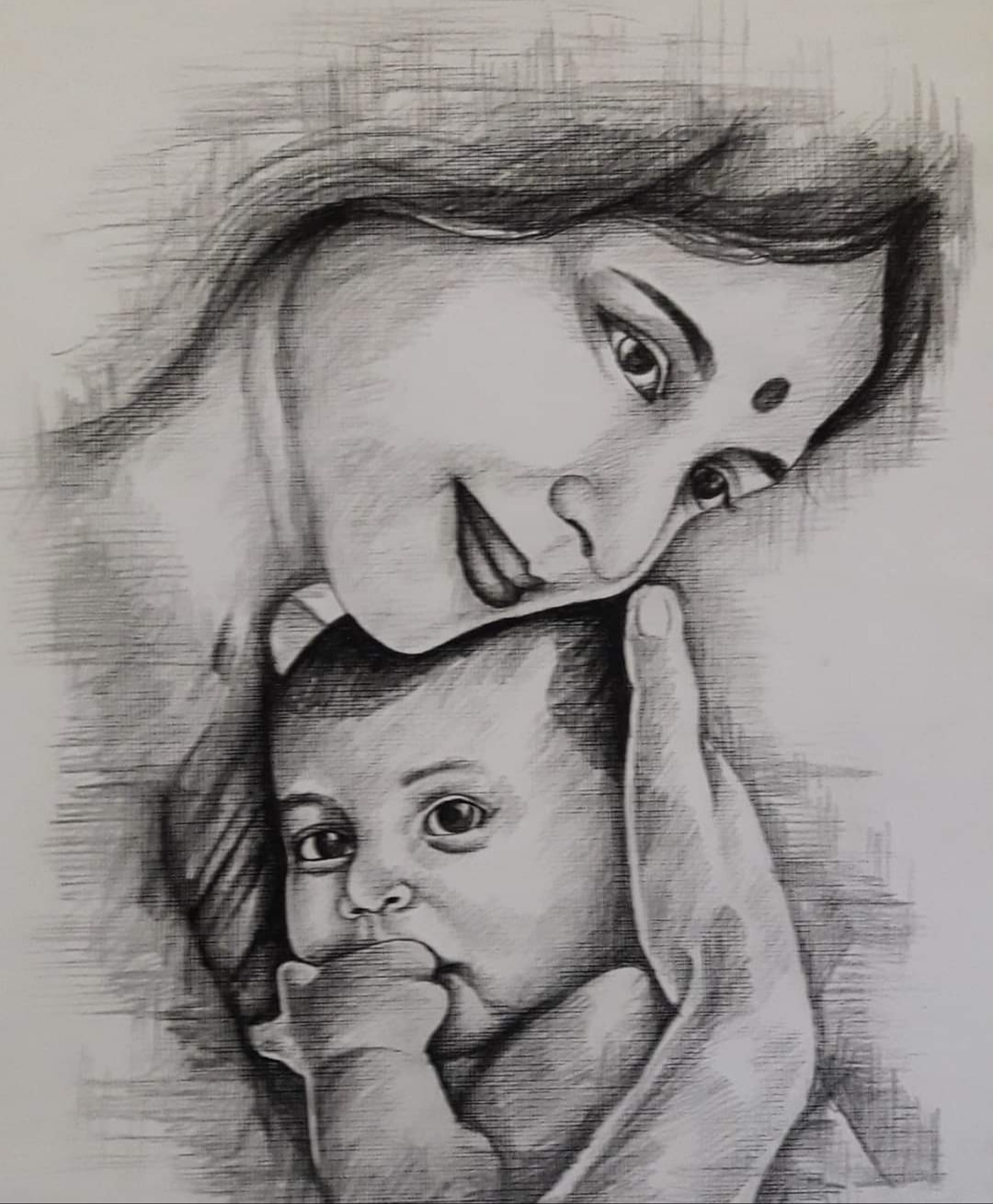 Mothers love pencil sketch store