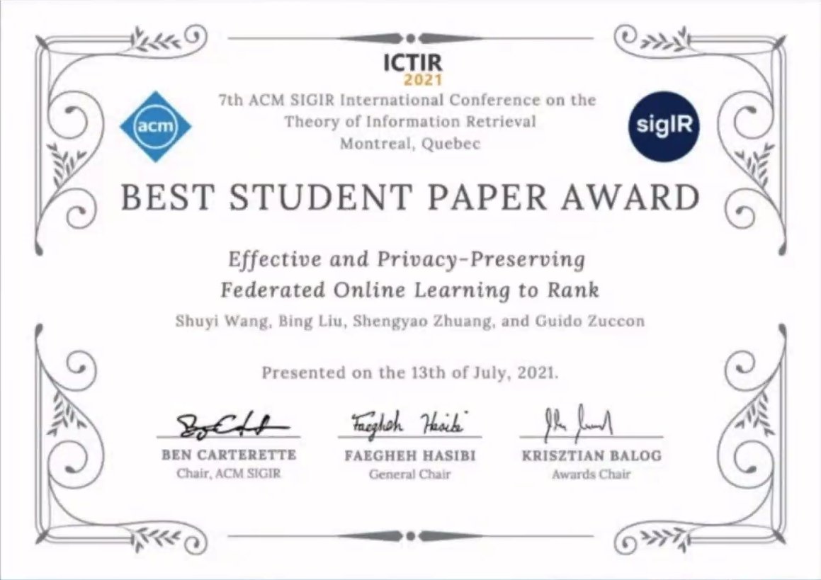 Honorable Mention Award Template