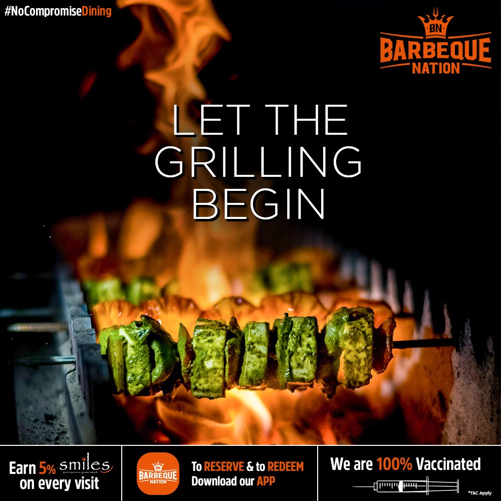 Barbeque Nation Logo Barbecuing At Barbeque Nation, Gachibowli