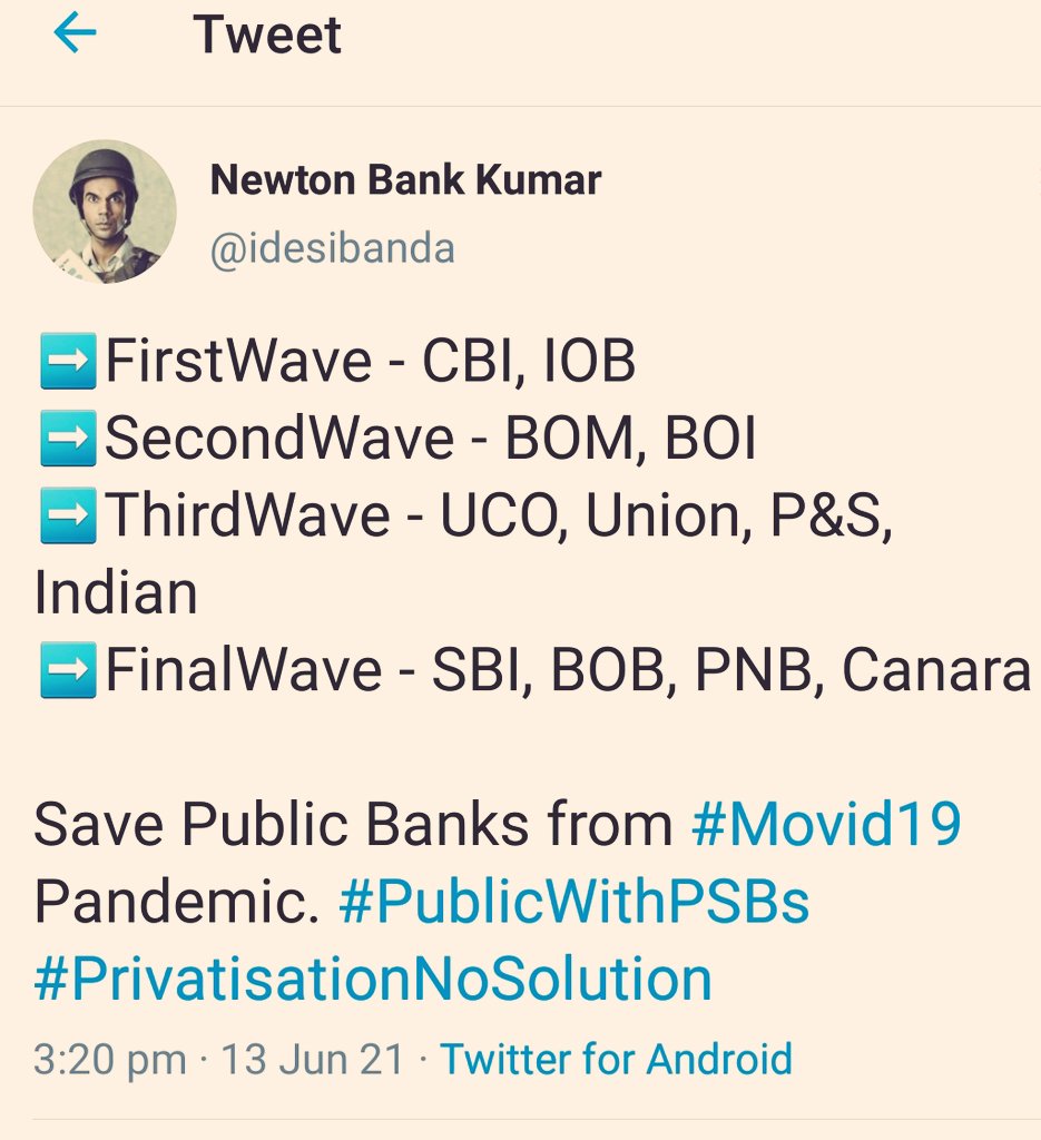 Newton Bank Kumar on Twitter: "Prediction(June'21) ️Reality (July'21) Sabaka Number Aayega... # ...