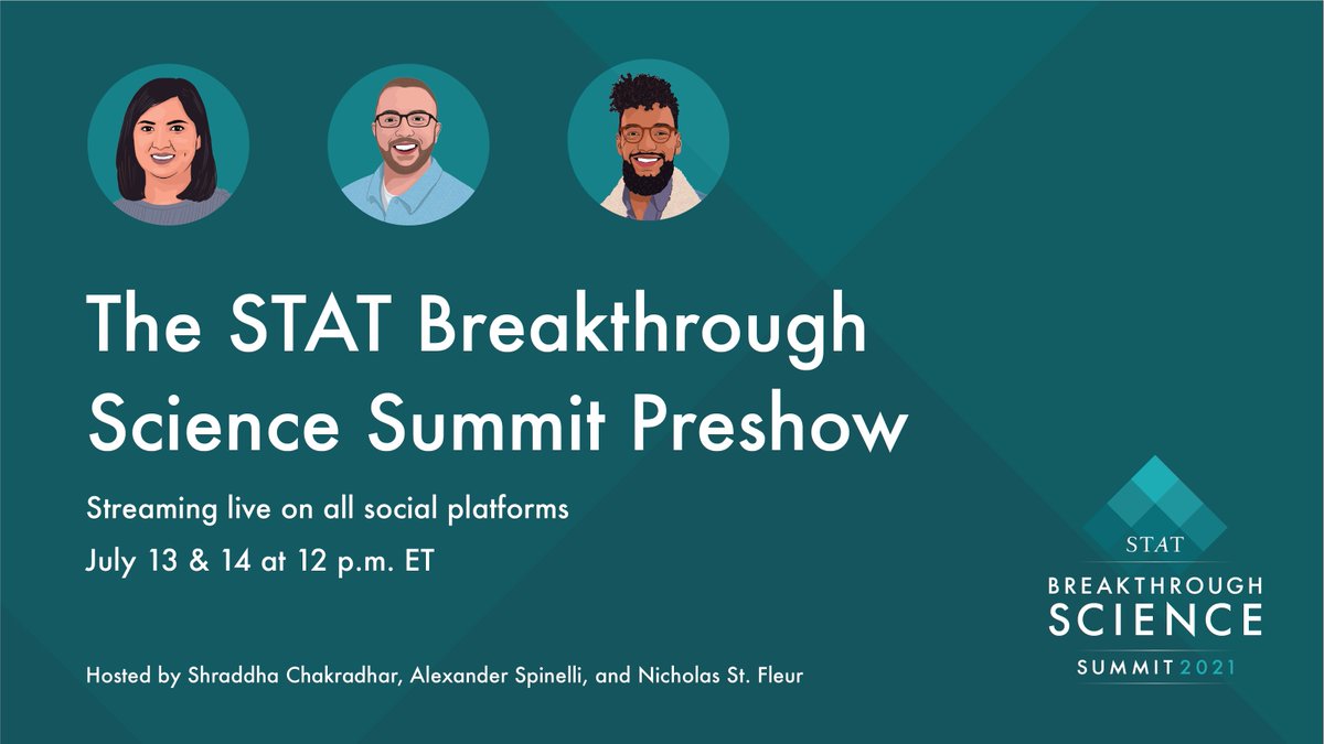 STAT on Twitter: "AND! At 12 pm E.T. we will be hosting our #STATBreakthrough Science Summit Pre ...