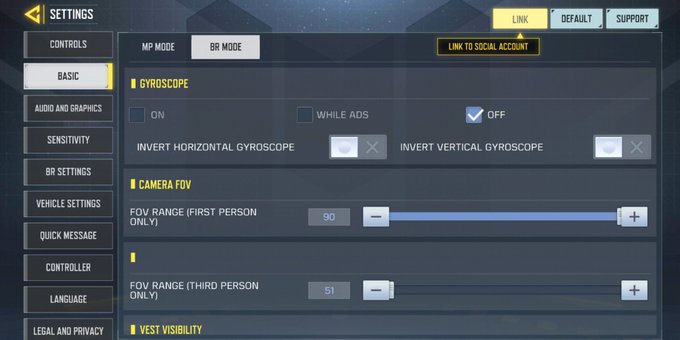 COD Mobile: Optimal field of view (FOV) for multiplayer and battle royale matches