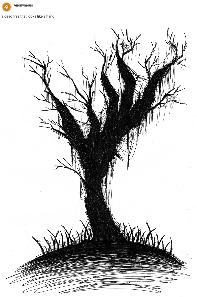 Creepy Tree Drawing