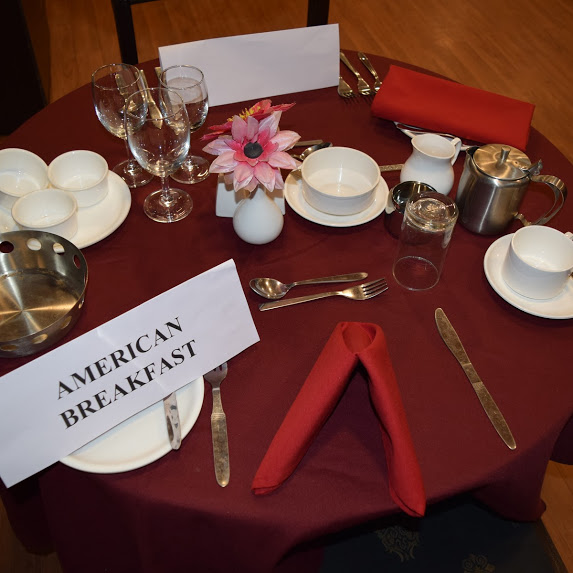 American Breakfast Table Setting