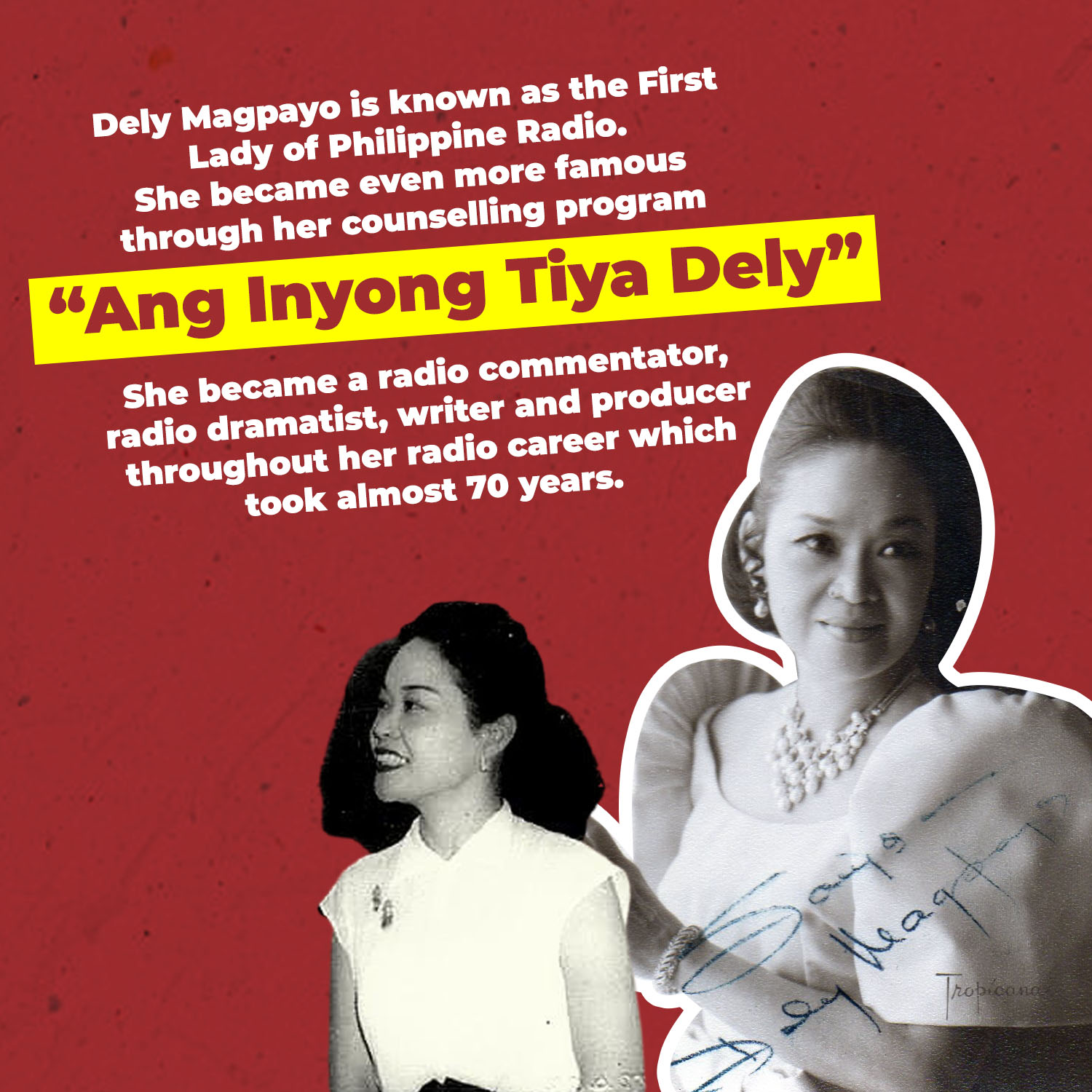 DZRH NEWS on Twitter: "Tinagurian namang 'First Lady of Philippine Radio' si Dely Magpayo na mas ...
