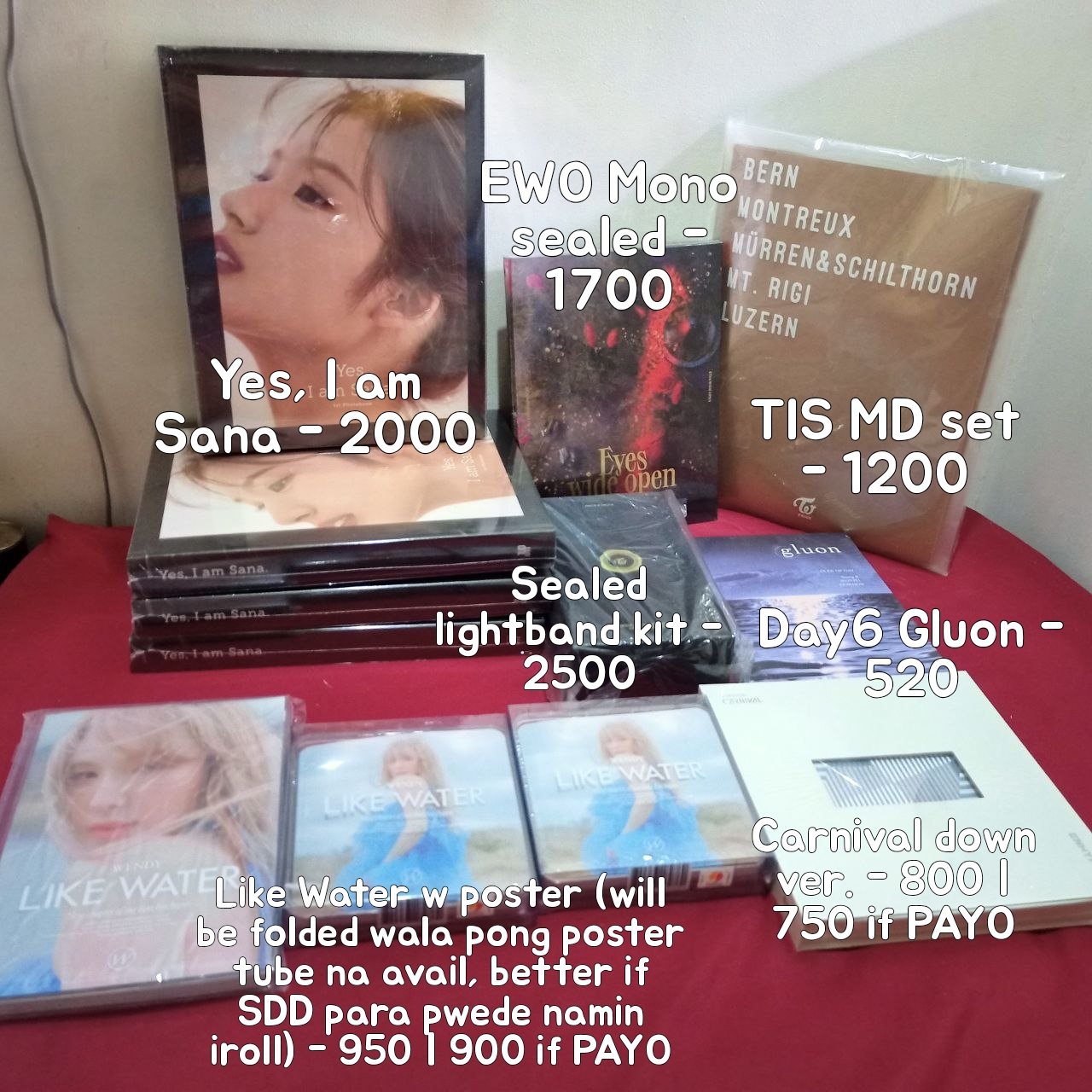 📌 SALE ONHAND ITEMS on Twitter: "SEALED ITEMS WTS/LFB Yes, I am Sana black ver. - 2000 Eyes Wide ...