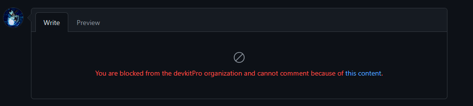 PabloMK7 on Twitter: "UPDATE: This is devkitpro's response to the situation, blocking me from ...