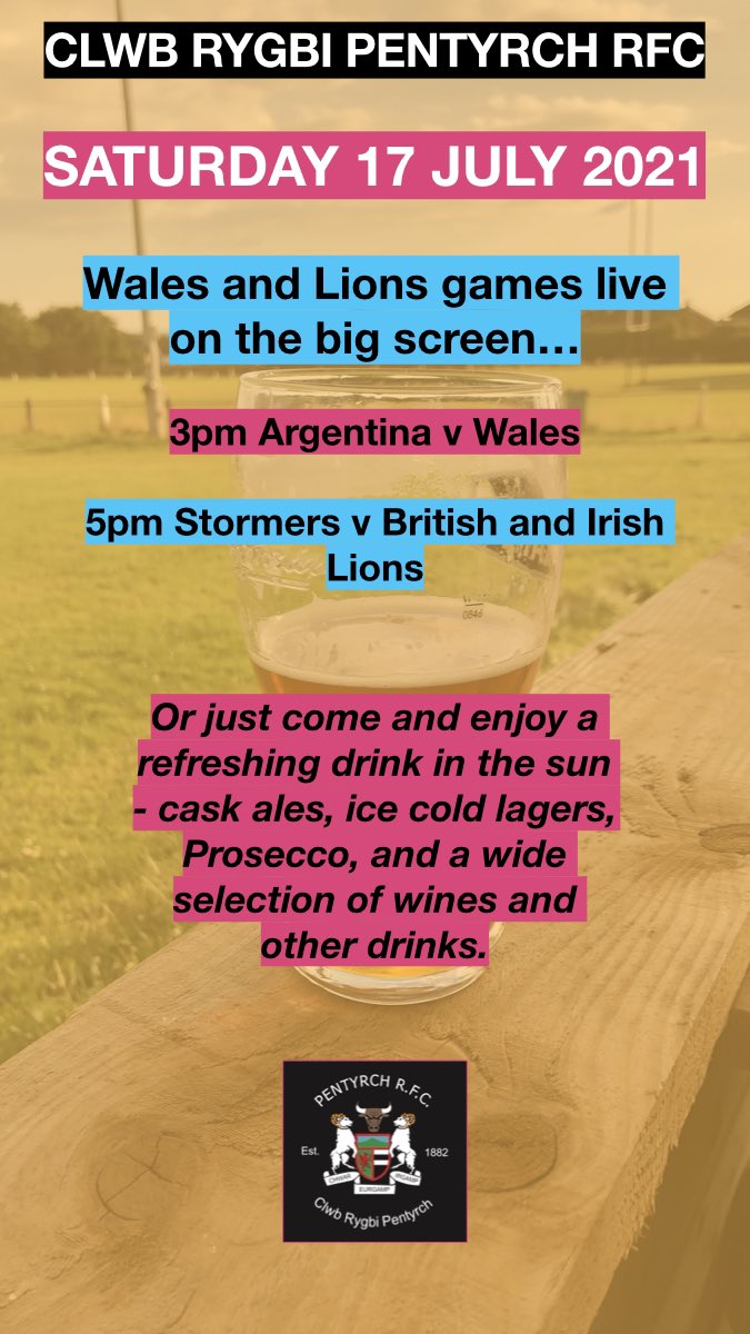 Pentyrch RFC on Twitter: "On Saturday we’re showing @unionargentina v @WelshRugbyUnion at 3pm ...